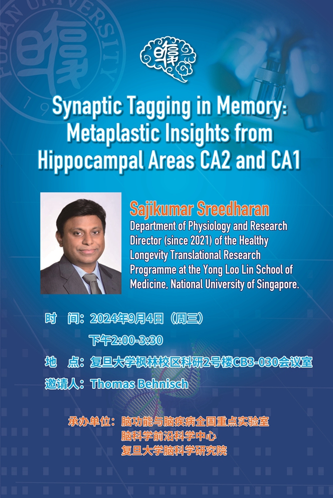Synaptic Tagging in Memory: Metaplastic Insights from Hippocampal Areas CA2 and CA1-脑科学前沿科学中心